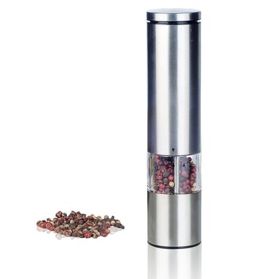 Electric salt/pepper mill with light
