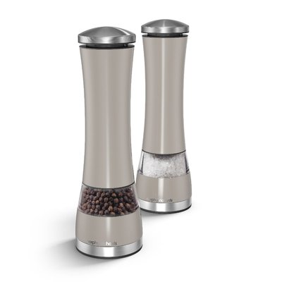 Electric electronic salt & pepper s/steel mill set barley