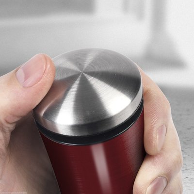 Electronic salt & pepper stainless steel mill set red