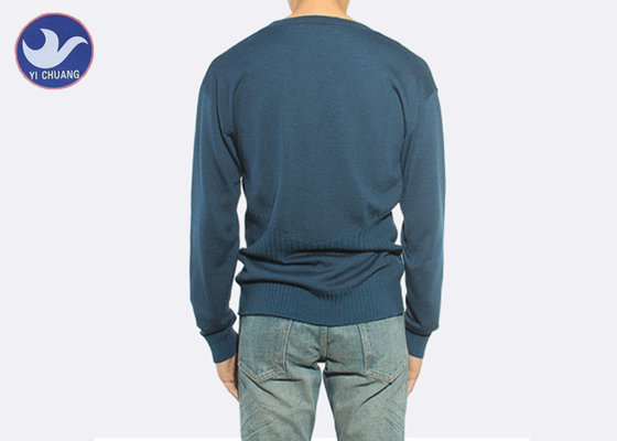 Flat Knitted Mens Cable Knit Button Down Cardigan Full Sleeves Anti - Shrink