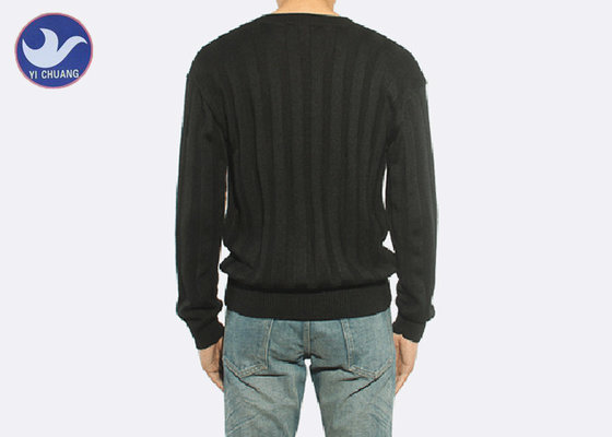 Winter Mens Full Zip Cardigan Sweater , Mens Long Knit Cardigan Anti - Pilling