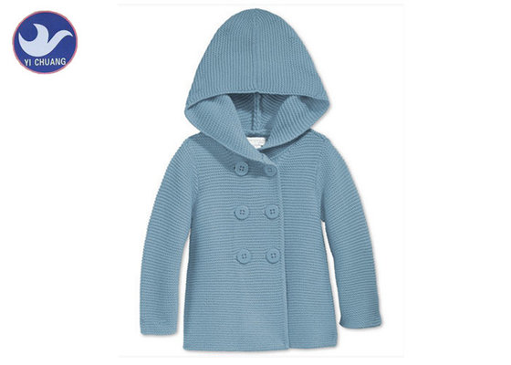 Girls Hoody Kids Sweater Coat Buttons Closure Children Winter Knit Cardigan