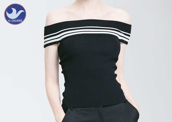 Sexy Off Shoulder Cross Back Womens Knit Pullover Sweater Lady Summer Sleeveless  Top