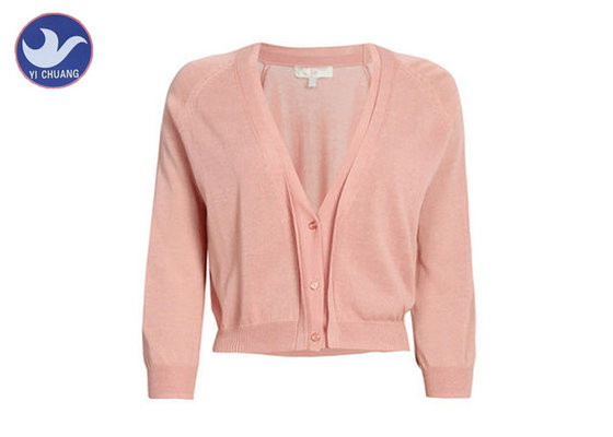 Thin Three Quarter Sleeves Womens Knit Cardigan Sweaters Short Air-Conditioner Sunscreen