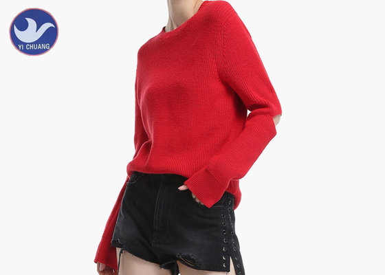 Half Cardigan Womens Cable Knit Sweater , Long Pullover Sweaters For Ladies