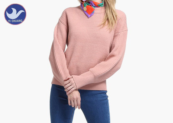 Winter Acrylic Wool Thick Womens Knit Pullover Sweater Drop Shoulder Jumper
