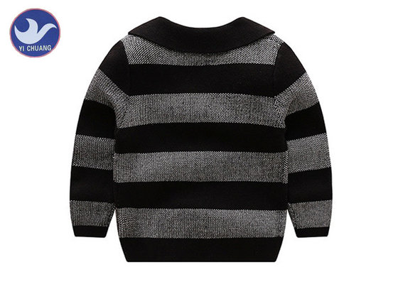 Boys Tailored Collar Kids Sweater Coat Stripes Children Knitted Blazer Suit