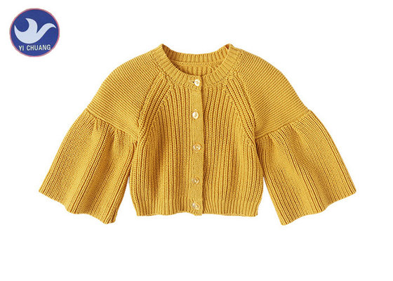 Half Cardigan Knitted Girls Cardigan Sweaters Short Body Drop Shoulder Loose Sleeves