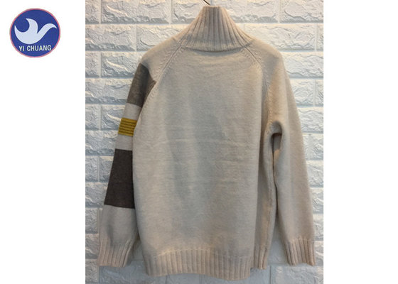 High Neck Fashion Pattern Womens Knit Pullover Sweater Thick Winter Jumper