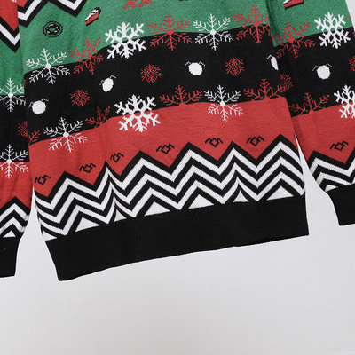 Fashion Christmas Ugly Sweater Snowflake Pullover Apparel Winter