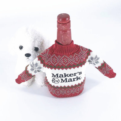 Cute Christmas Sweater Handmade Wine Bottle Cover for Christmas Decorations