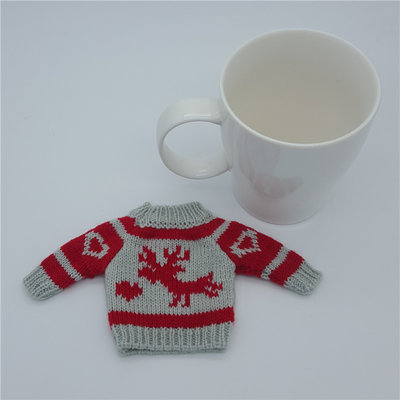 Cute Christmas Sweater Handmade Wine Bottle Cover for Christmas Decorations