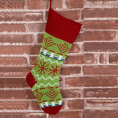 Knitted Christmas Stockings Home Decoration Candy Bag Ornament Christmas Socks