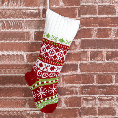 Knitted Christmas Stockings Home Decoration Candy Bag Ornament Christmas Socks