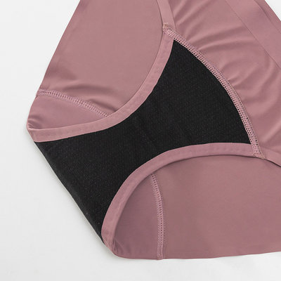 Solid Color Seamless Leak Proof Menstrual Panties 4 Layers Period Panties Tampon Free