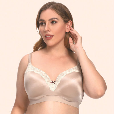 High Quality Bra Plus Size CDEFGHI Cup Thin Full Cup Glossy Lace Woman Bra