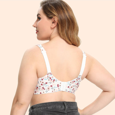 80CDEF-115CDEF Lingerie Bras For Fat Women Printed Soft Cotton Big Size Bra