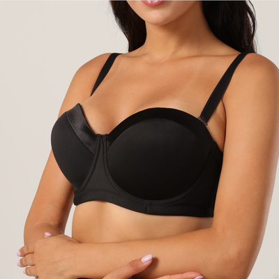 75D-100D Half Cup Sexy Mature Plus Size Bra Women Convertible Straps Push Up Antislip Strapless Bras