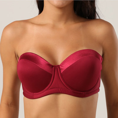 75D-100D Half Cup Sexy Mature Plus Size Bra Women Convertible Straps Push Up Antislip Strapless Bras