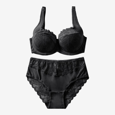 High Quality Comfortable Women's Bra And Panty Set Lace Underwear And Bra Sets D Cup