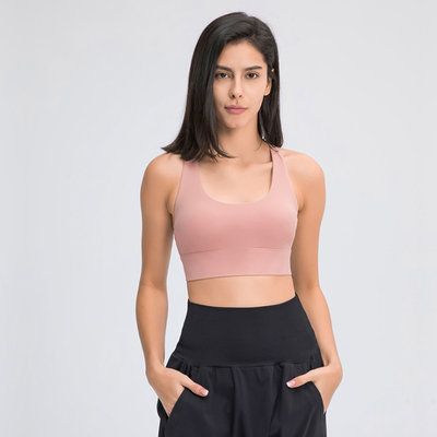 Fashion Cross Tapes Back High Impact Push Up Unique Sports Bra Gym Wear Women