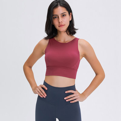 Lady Sexy Hollow Back High Quality Full Support Push Up Sports Bra High Sport Bra Yoga