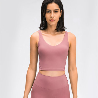 High Stretch Ribs Sweat-Wicking Gym Vests Womens Sportwear 2021 Slim Yoga Vest