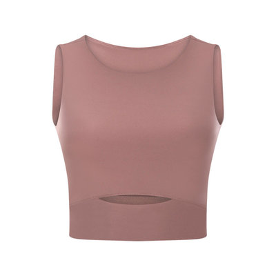 Open Front Waist Fitness Apparel Women 's Sports Tanks Top Gym Fitness Running Vest Padded