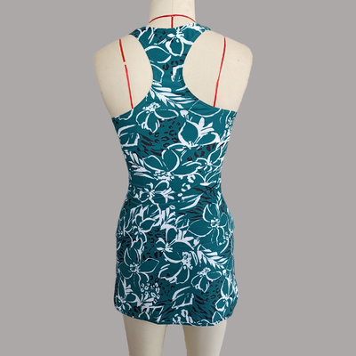 Hot Sale Racer Back Jungle Flower Digital Printing Women Wholesale Bathing Suits Tankini Swimsuit Two Piece Beach Wear