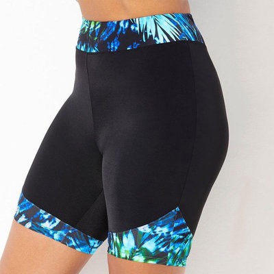Good Quality Swim Clothes Womens Swim Suits Racer Back Printing Tankini Vest Shorts Swimwear Sets
