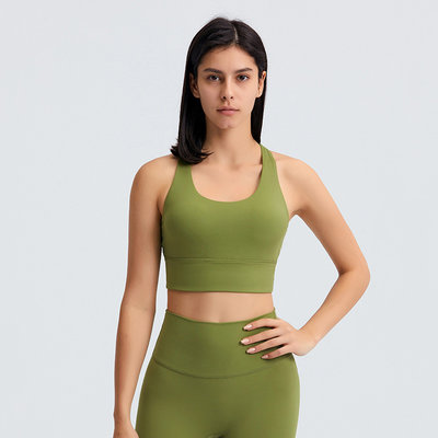 New Design Removable Pads Mesh Triangle Beauty Back Womens High Support Sports Bra Top Fitness 2022