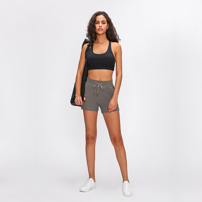 Fitness Sexy Lulu Cross Back Padded Custom Logo Workout Women's Solid Color Sports Bra Top