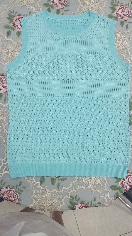 Women Knit Pullover Sweater Sleeveless Vest For Summer Cool Yarn Viscose Nylon