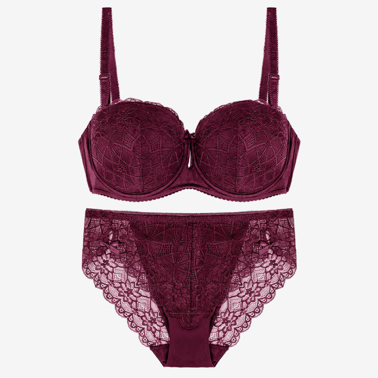 BEIZHI Stylish D Cup Bra Brief Sets 2021 High Quality Lace Bra Set Underwired Push Up