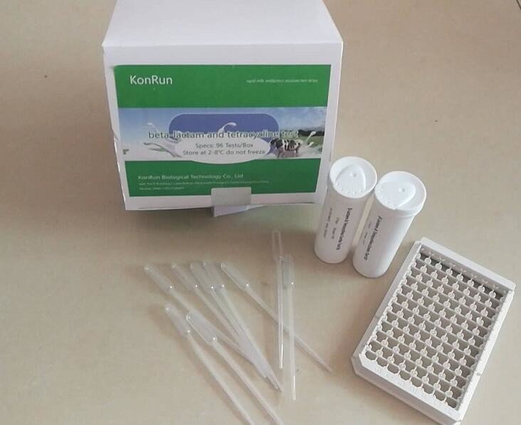 Testing milk for antibiotic residues Beta Lactam / Tetracyclines /Sulfonamide Milk Test Kit