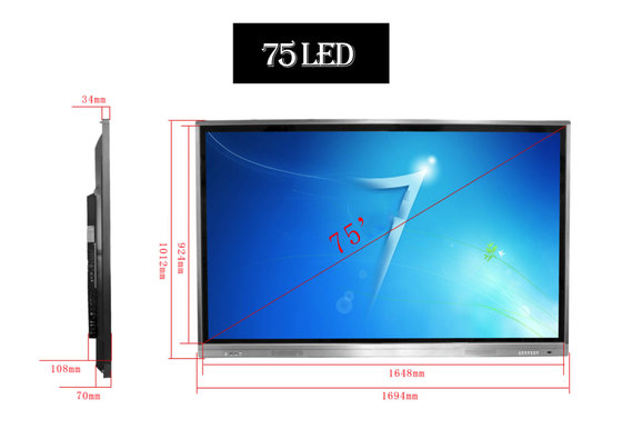 75" interactive flat panel, IFP, 4K LED/LCD display, anti-glare screen