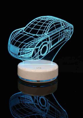Hot sales Creative acrylic desk 3D Illusion Light 3D LED night lamp for promotion