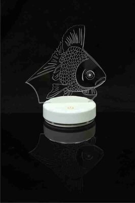 Acrylic heart shape LED 3D Visual Lamp manufacture cartoon designs 3d led mini night light for kids gift