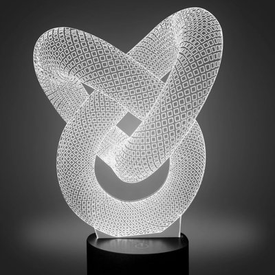 Acrylic sweet heart  LED 3D Visual Lamp manufacture  3d led mini night light for Valentine's Day