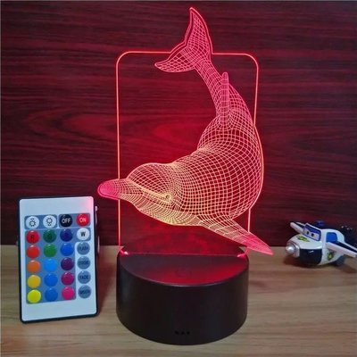 RGB 3D Unicorn LED Desk Lamp Remote Control Night light Kid Cartoon Lantern Gift