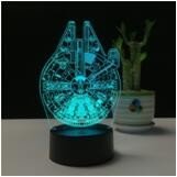 Hot sales Acrylic LED Table Desk Lamp 7 Colorful LED 3D Optical Illusion Night lamp With ABS Base
