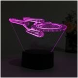 Hot sales Acrylic LED Table Desk Lamp 7 Colorful LED 3D Optical Illusion Night lamp With ABS Base