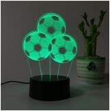 Hot sales Acrylic LED Table Desk Lamp 7 Colorful LED 3D Optical Illusion Night lamp With ABS Base