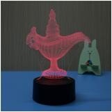 Hot sale 3D LED Illusion Victory Gesture Touch Control 7 Colors change night Light with USB Charger Kids gift wholesales