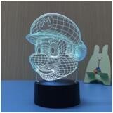 Hot sale 3D LED Illusion Victory Gesture Touch Control 7 Colors change night Light with USB Charger Kids gift wholesales
