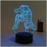 Science fiction 3D Illusion Multicolor LED Bedside Night Light Lamp with touchable Swith wholesales