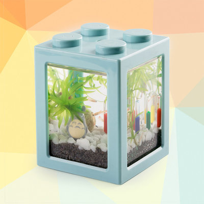 2020 NEW Colorful  lego Mini Aquarium Mini Fish tank wholesales