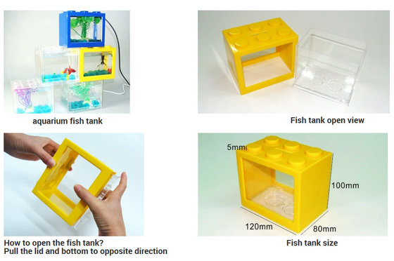 Small Fancy Tropical Fish Tank With Usb Led Lighting For Christmas Gift