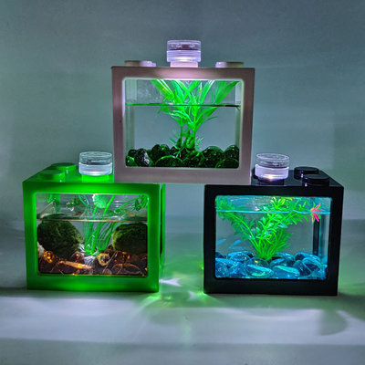 plastic fish tank farm mini aquarium led lighting fish tank Wholesale