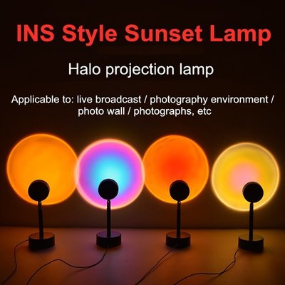 Sunset Lamp Modern Rainbow Sunset Projection Lamp for Bedroom Decor